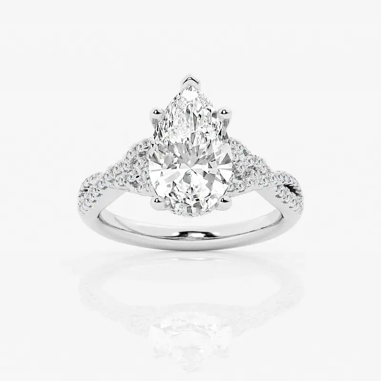 Crestin Jewelry 2 Ct Oval Cut Moissanite Infinity Promise Ring for ...