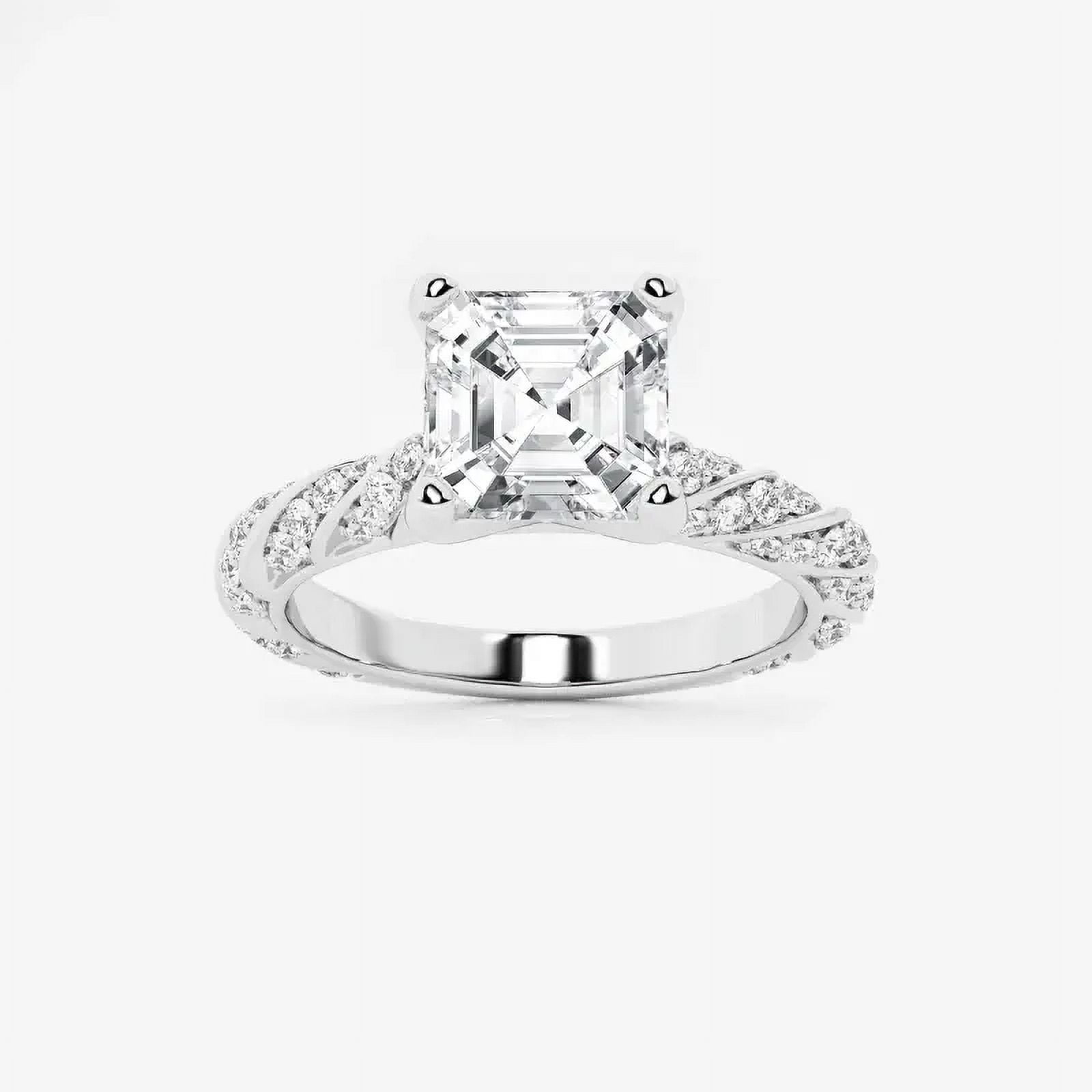 Crestin Jewelry Beautiful 2 Ct Asscher Cut Moissanite Solitaire Ring ...