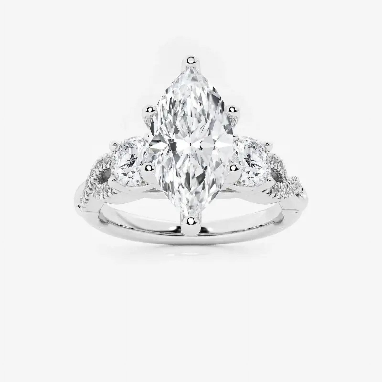 Crestin Jewelry Elegant 1.7 Ct Marquise Cut Moissanite Engagement Ring ...