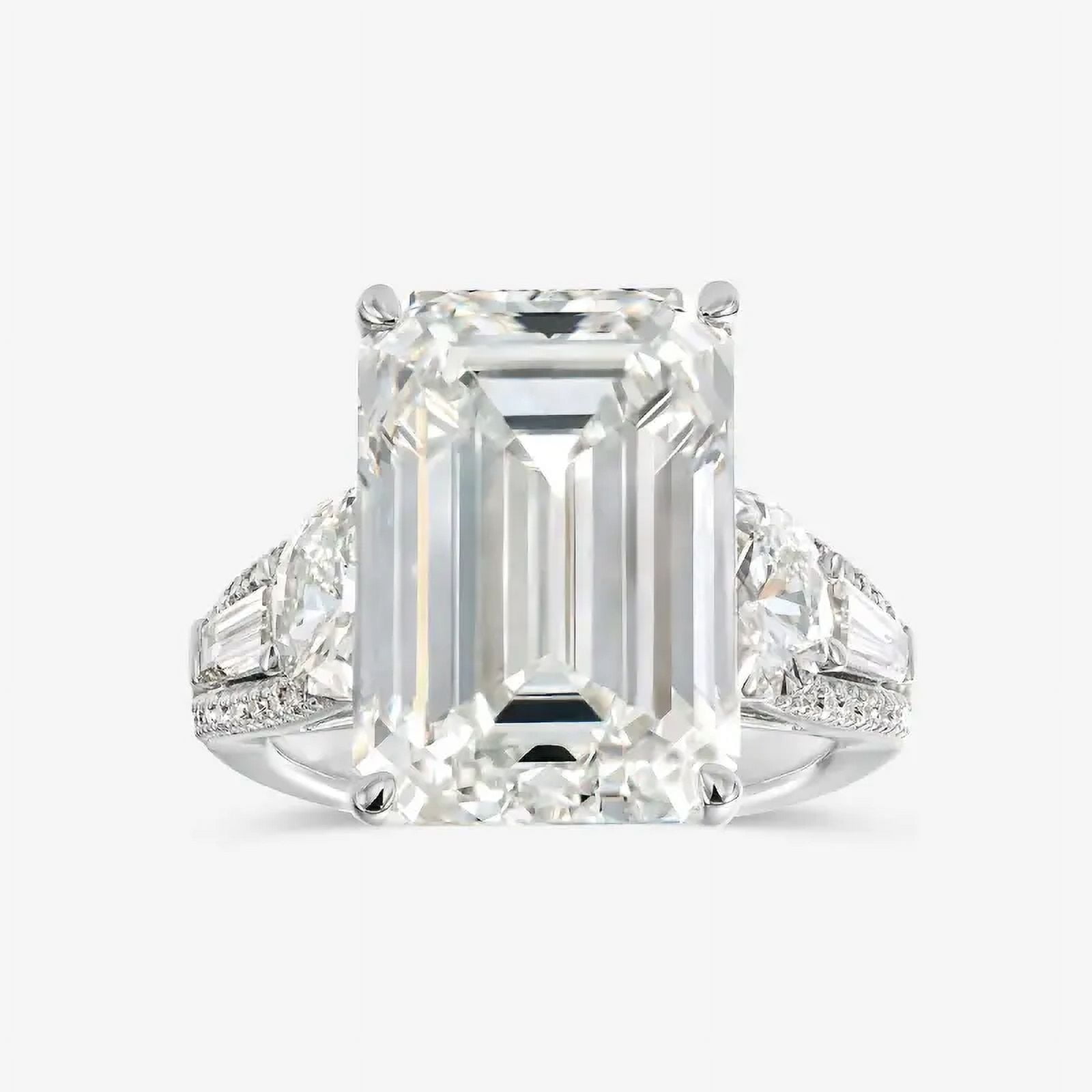 Crestin Jewelry Radiant 2.4 Ct Emerald Cut Moissanite Solitaire Ring – Engagement Wedding Ring ...