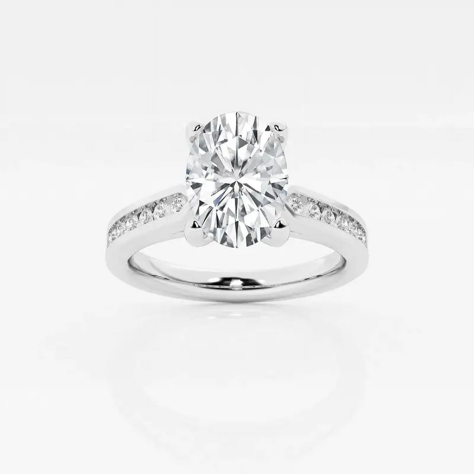 Crestin Jewelry Unique 2 Ct Oval Cut Moissanite Engagement Ring ...