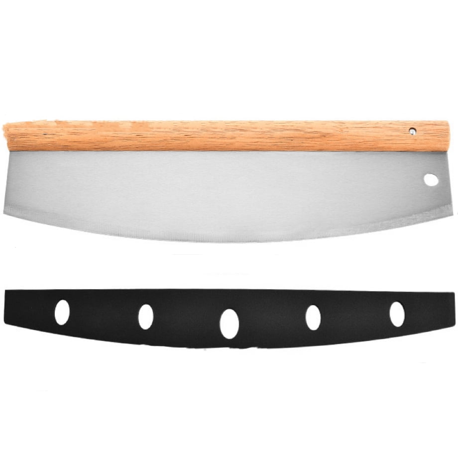 Crestiq -36cm Pizza Rocker Cutter with Sheath – Ultra-Sharp Stainless ...