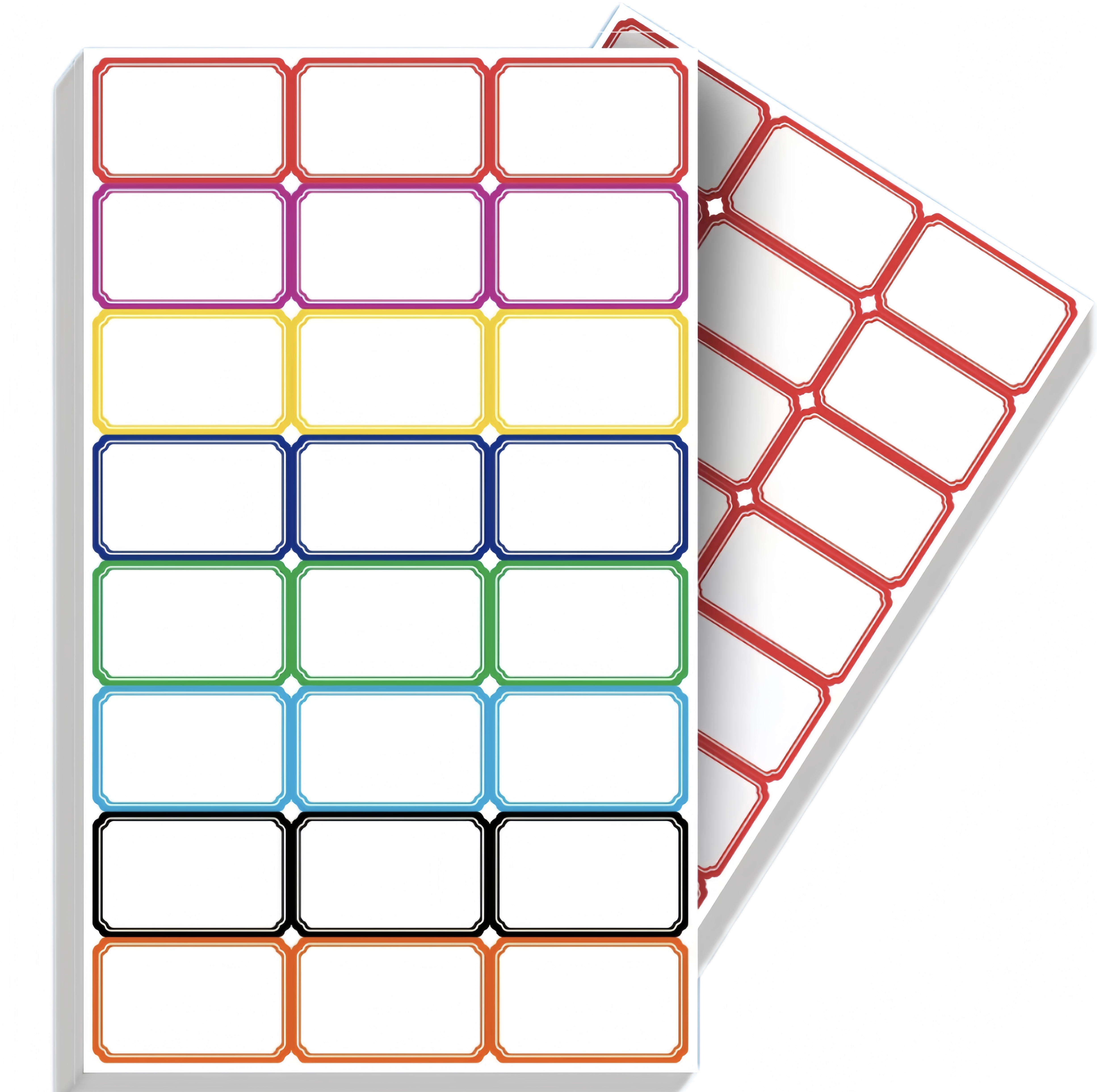 Crestiq-8-Color 480 pieces.57”x0.98” Blank Writeable & Printable Self ...