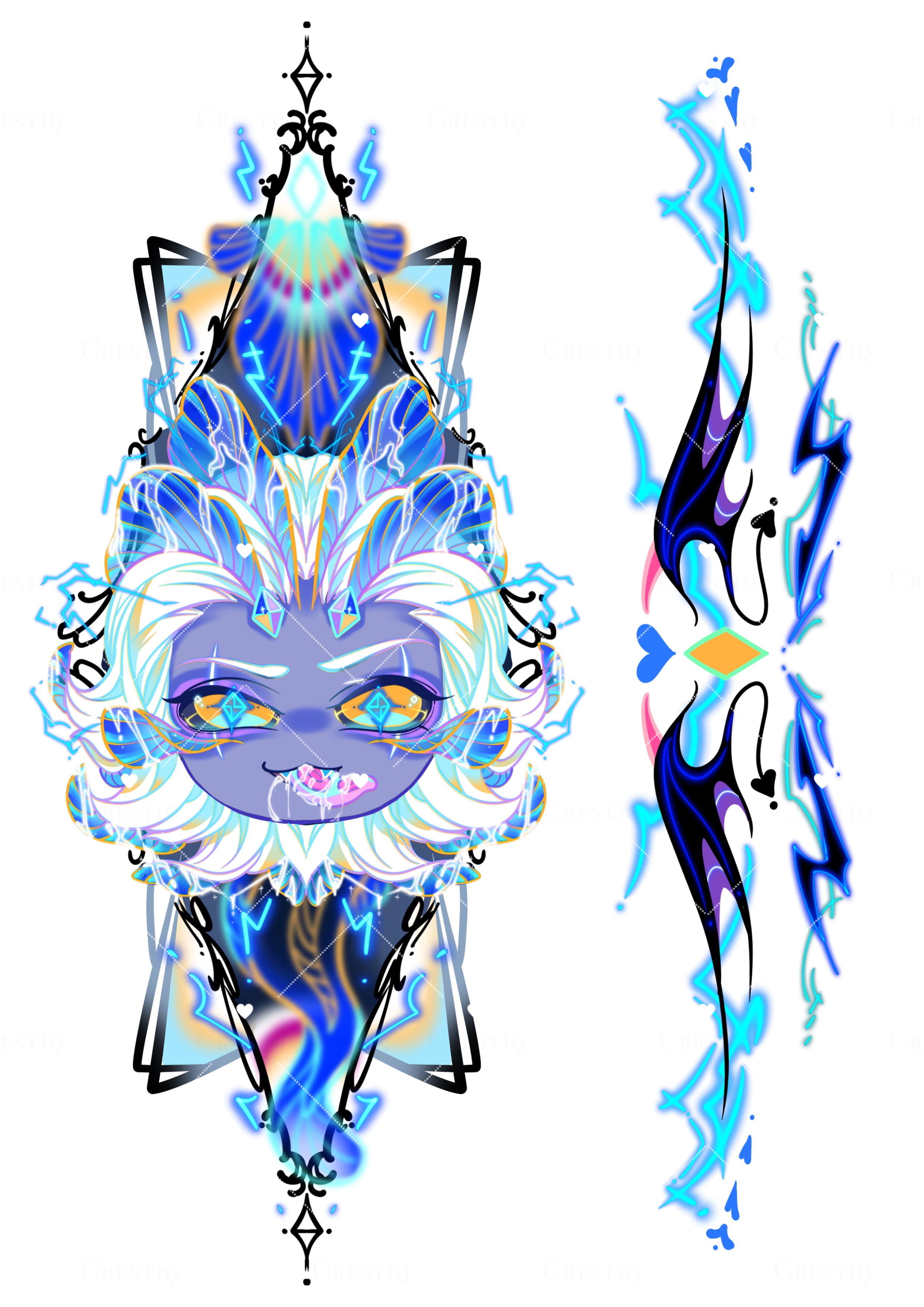 Crestiq-temporary tattoos, Electric eel Chen Fanfan A-Style temporary ...