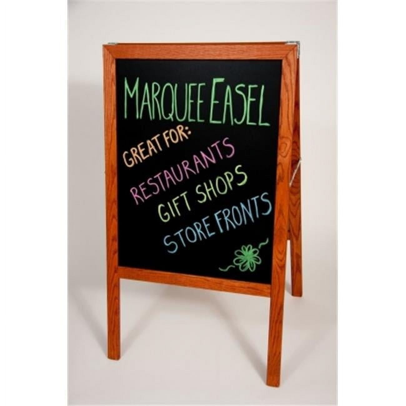 Crestline 313-A 42 x 24 in. Marquee Wood Easel - Stained Hardwood ...