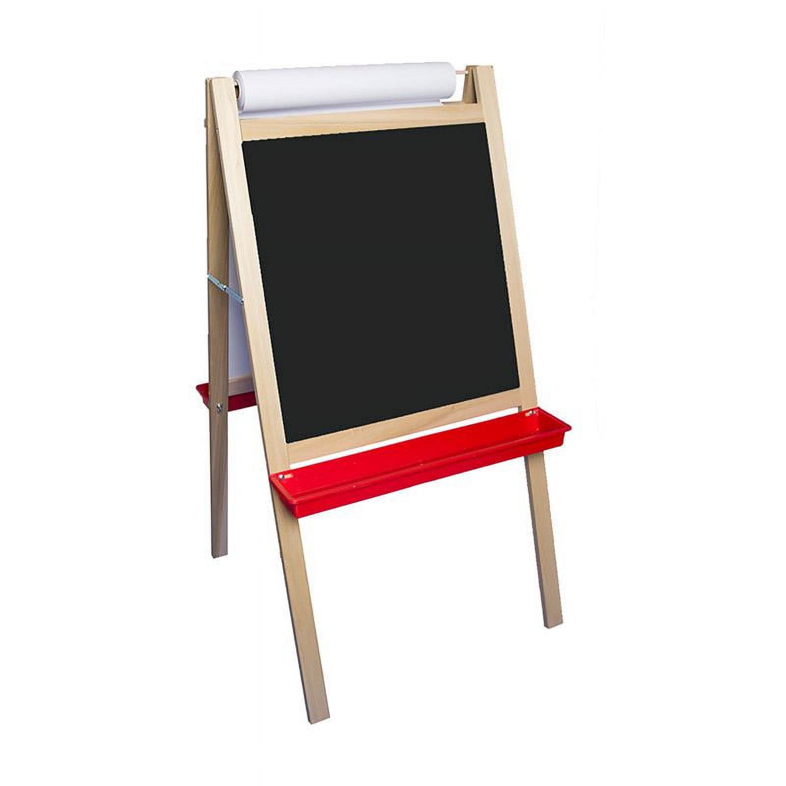 Crestline Products Deluxe Magnetic Paper Roll Easel with Blackboard and ...
