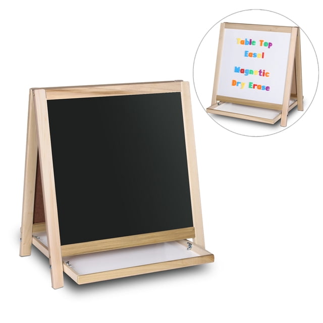 Crestline Products Magnetic Table Top Easel White Dry Erase/Black ...