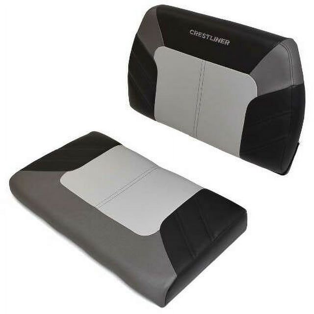 Crestliner Boat Bench Seat Cushions 2271986 | Black / Gray Wise Marine ...