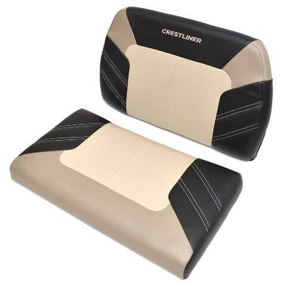 Crestliner Boat Bench Seat Cushions 2279609 | Black / Beige Wise Marine ...