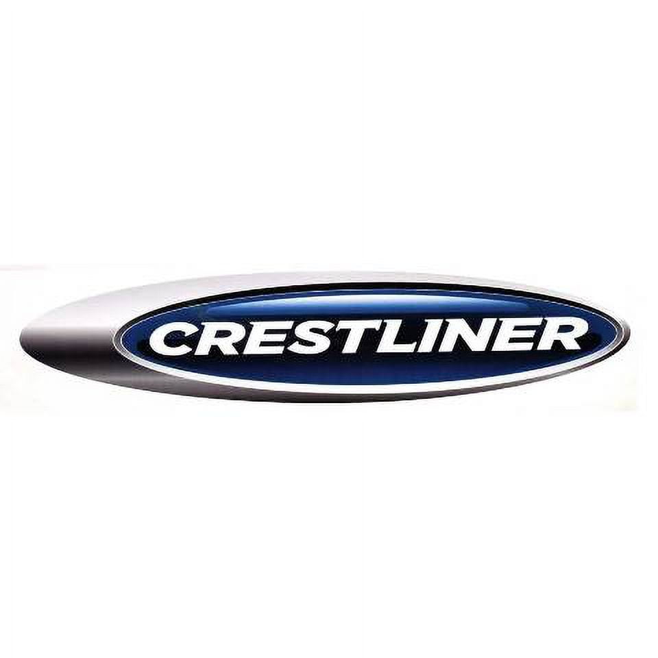 Crestliner Boat Emblem Decal 2071503 | 11 x 2 3/8 Inch Blue White Gray ...