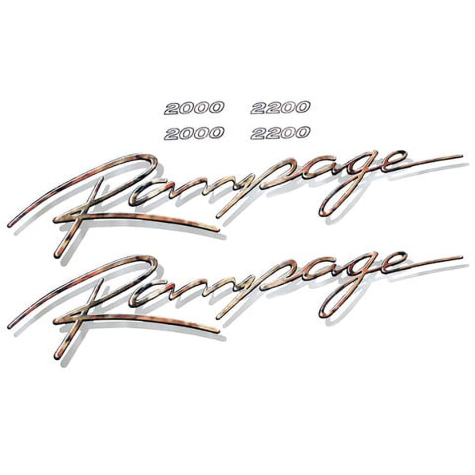 Crestliner Boat Emblem Decal Stickers | Rampage 2000 2200 Silver (Set ...