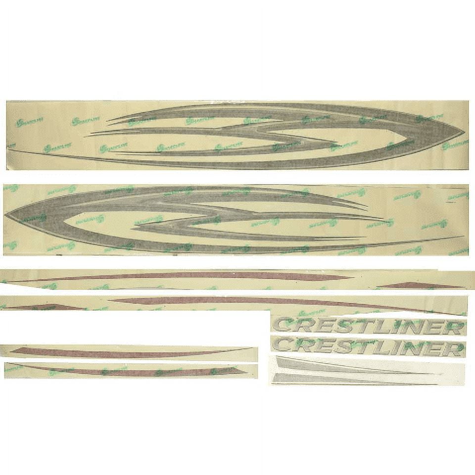 Crestliner Boat Graphic Decal 2068001 | Raptor 203 x 15 1/4 Inch (Kit ...