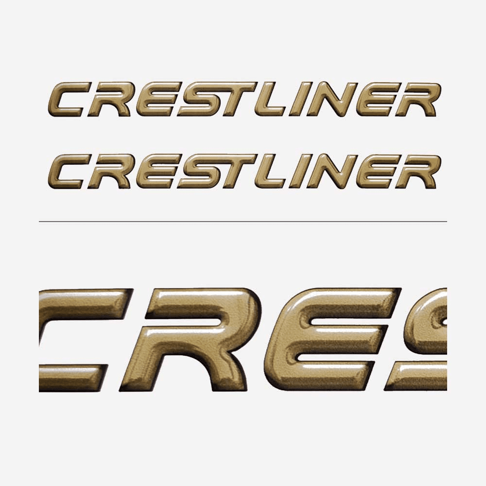 Crestliner Marine Boat Graphic Decals 135069-01 | Gold Vinyl Sticker ...