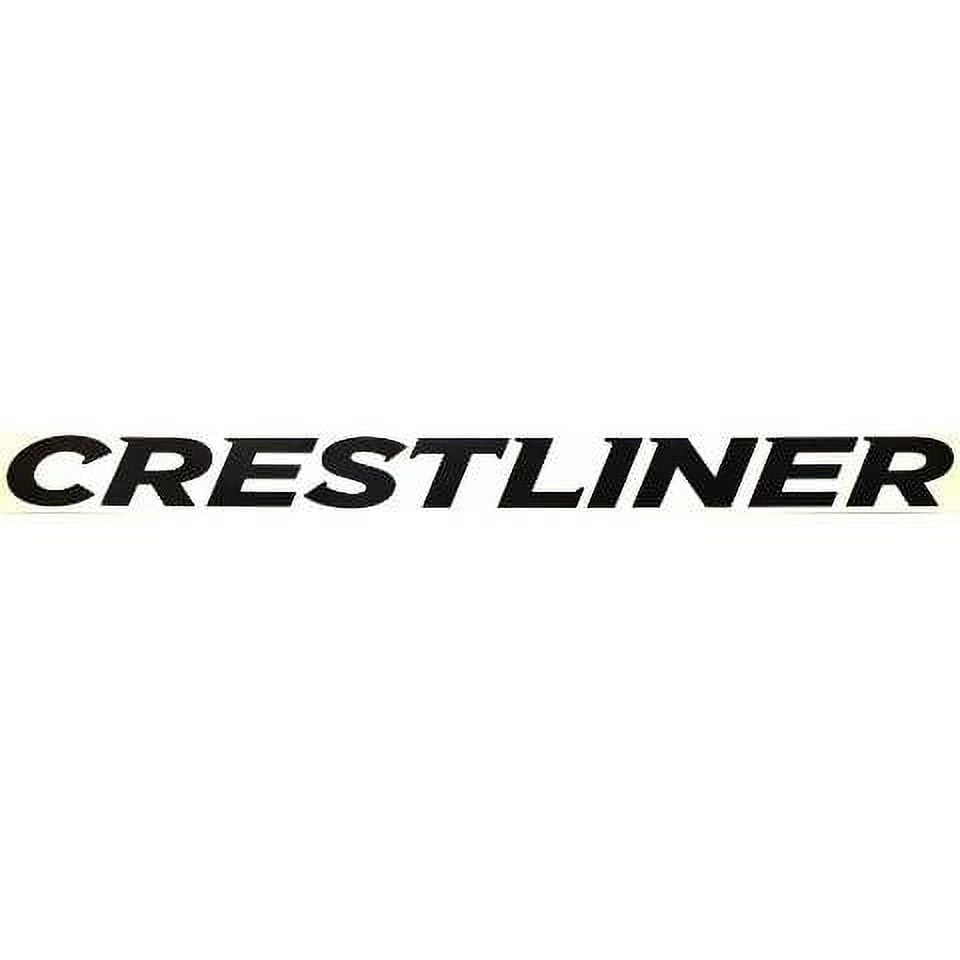 Crestliner Boat Logo Decal Sticker | 48 x 3 1/2 Inch Black - Walmart.com
