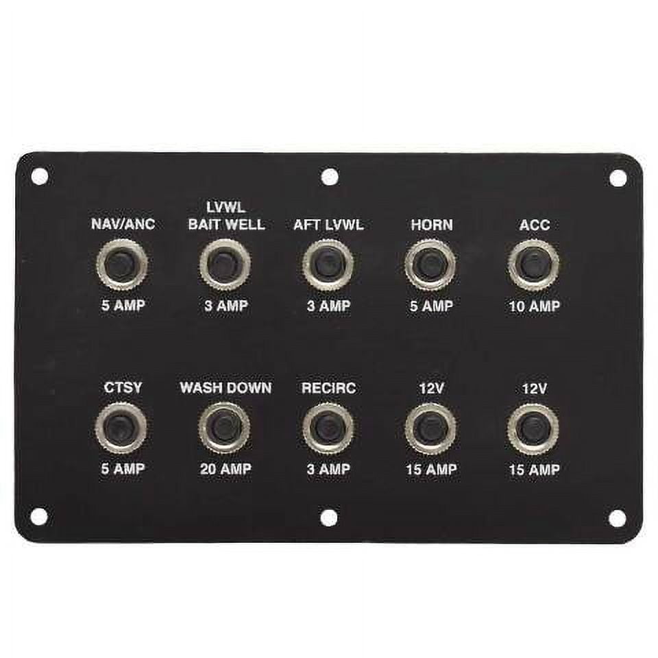 Crestliner Boat Push Button Breaker Panel 2336999 | 2100 Raptor Black ...