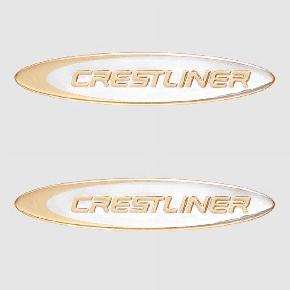 Crestliner Reflective Logo Raised Foam Filled Marine Boat Stickers Pair ...