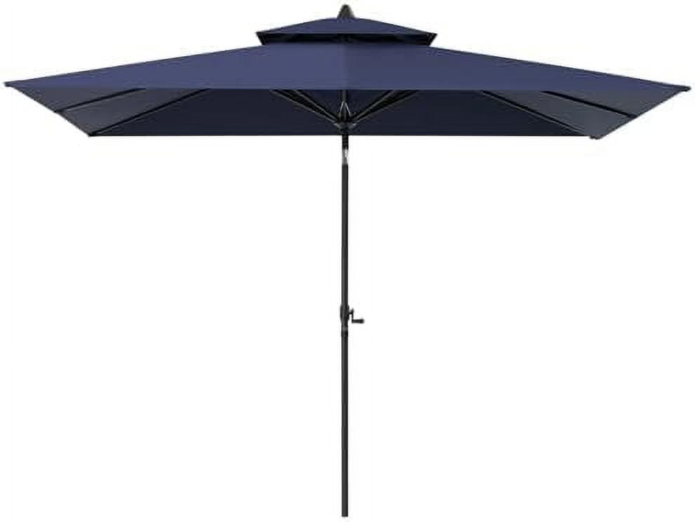 Crestlive Double Top Patio Outdoor Umbrella, Market Table Umbrella ...