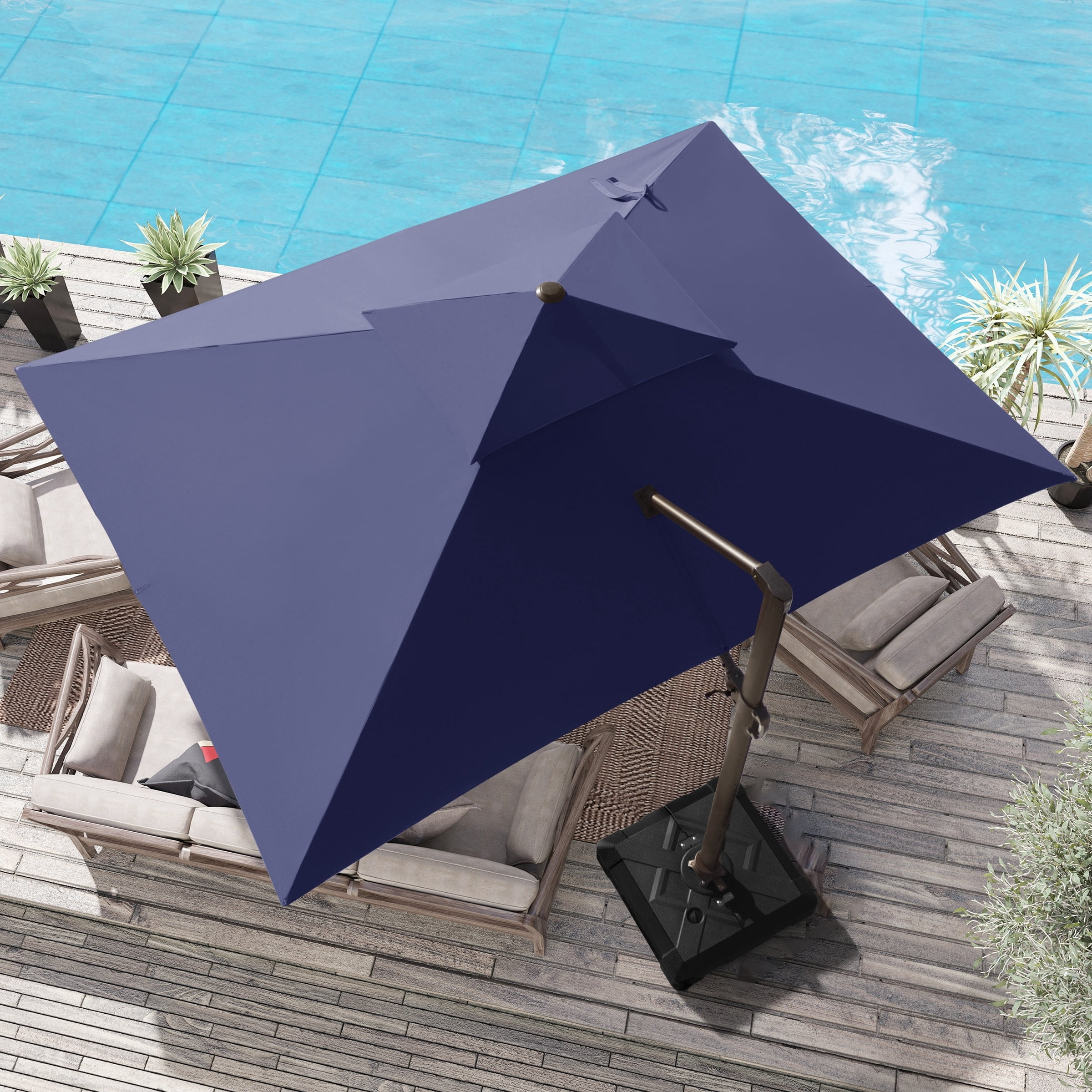 Crestlive Products 10 x 13 Feet Double Top Rectangular Rotating Patio ...