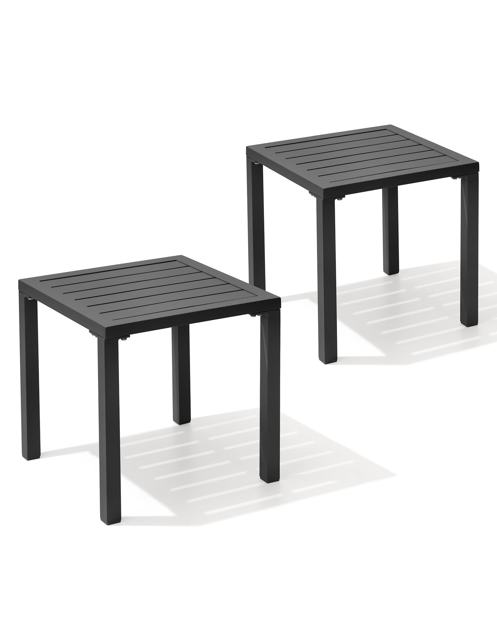 Crestlive Products 15.7" x 15.7" x 15.9" Outdoor Side Table Set of 2 ...