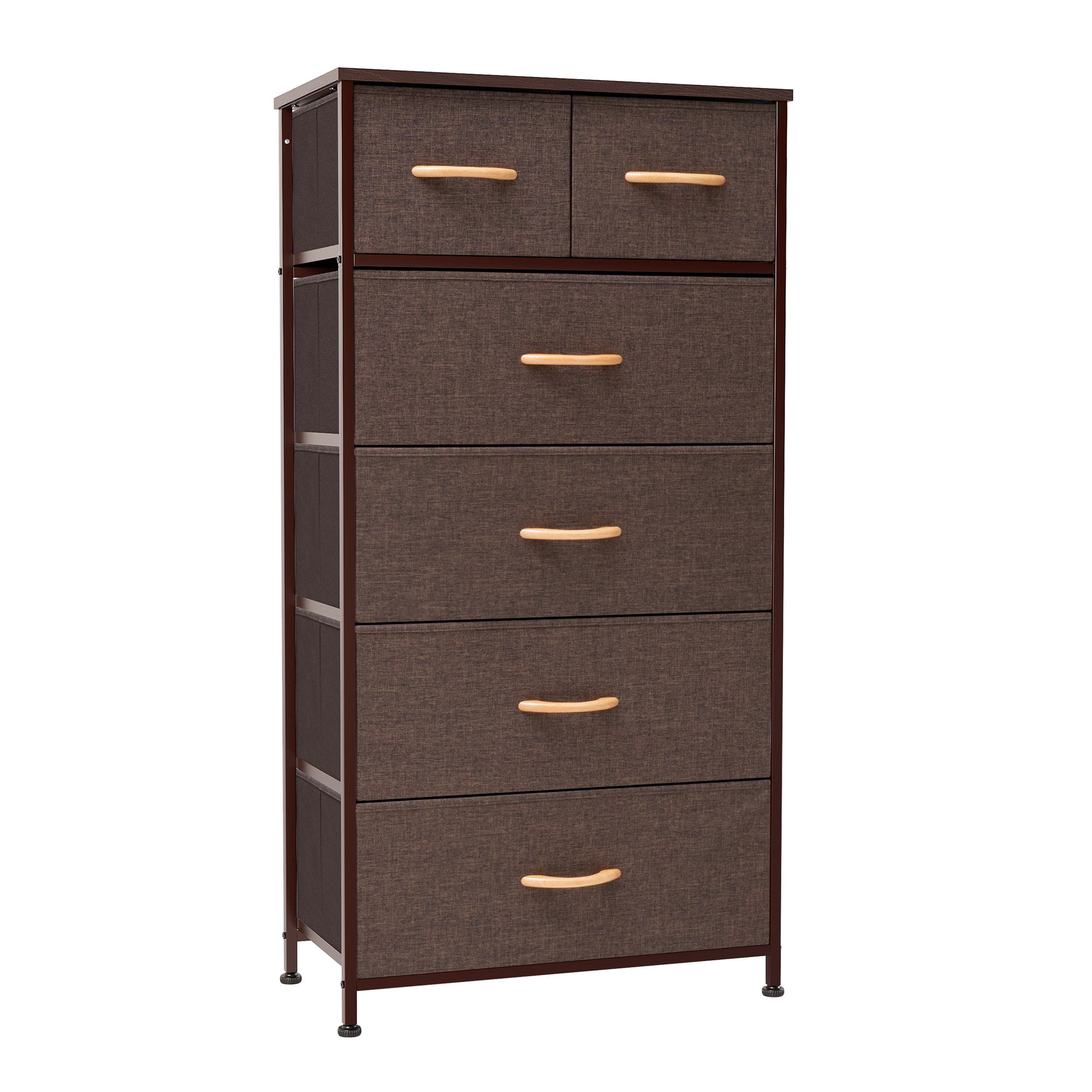 Crestlive Products Brown 6-Drawer Dresser Chest Vertical Storage Tower ...