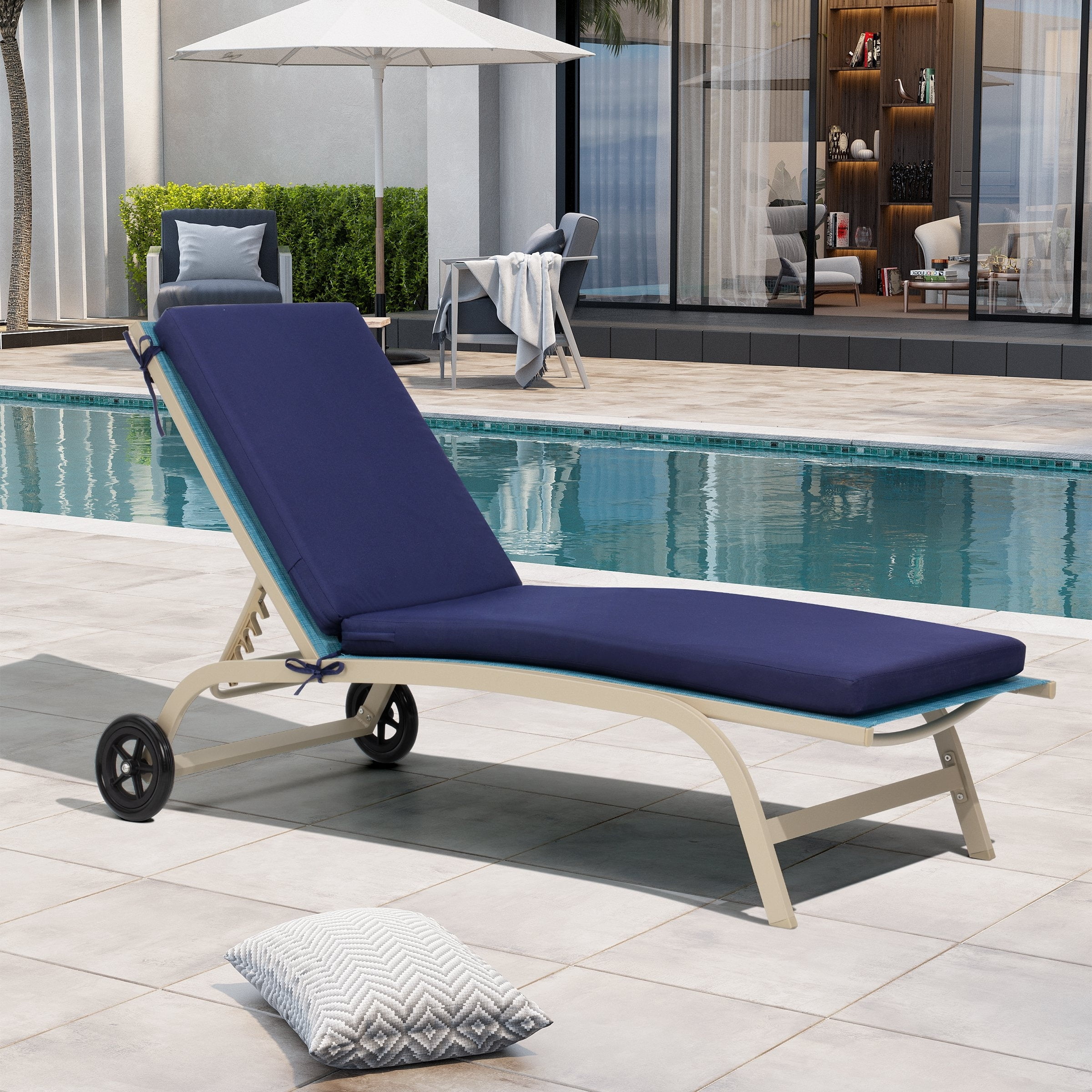 Crestlive Products Crestlive Patio Outdoor Chaise Lounge Cushion 2PCS ...