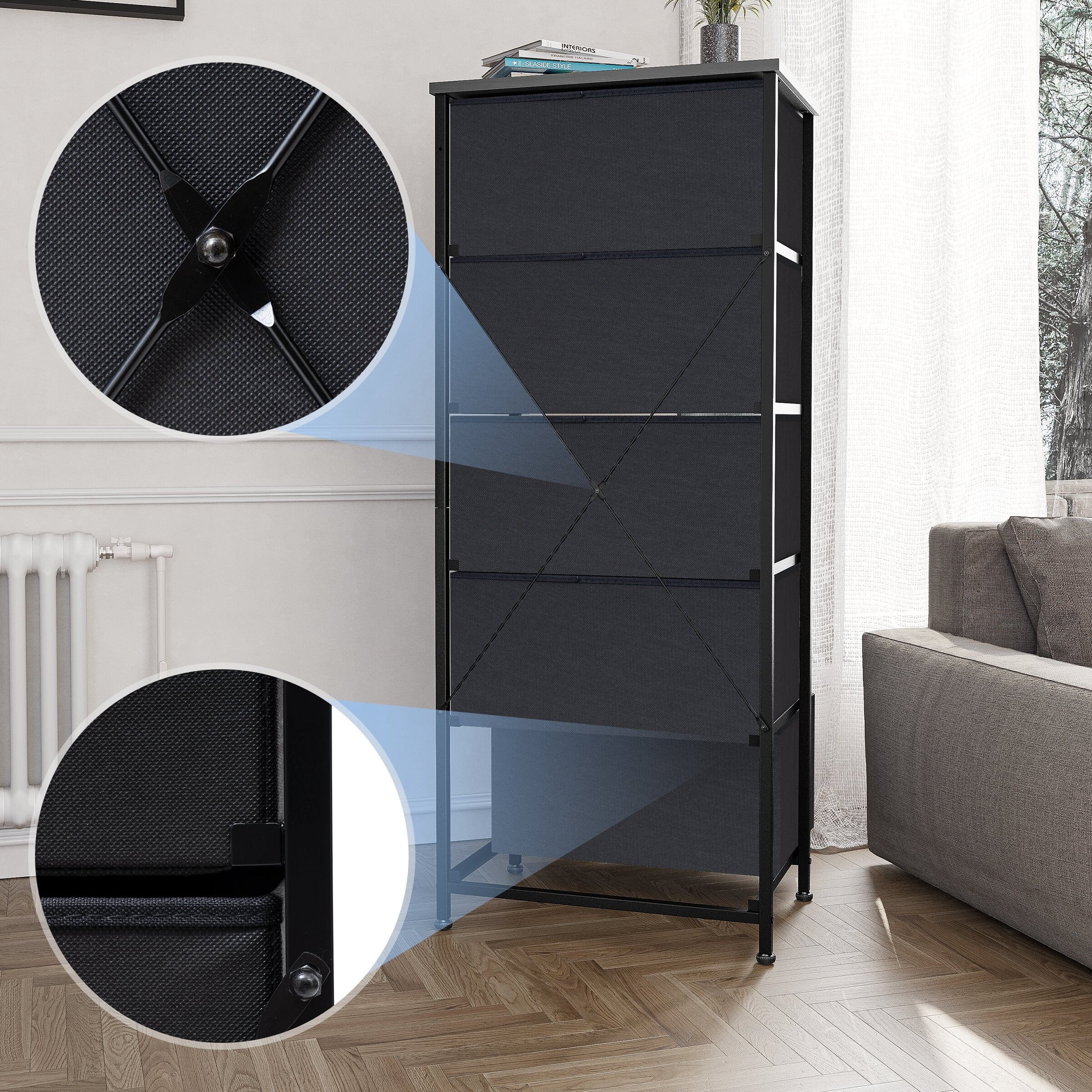 Crestlive Products Home Bedroom Furniture 5-drawer Chest Vertical ...