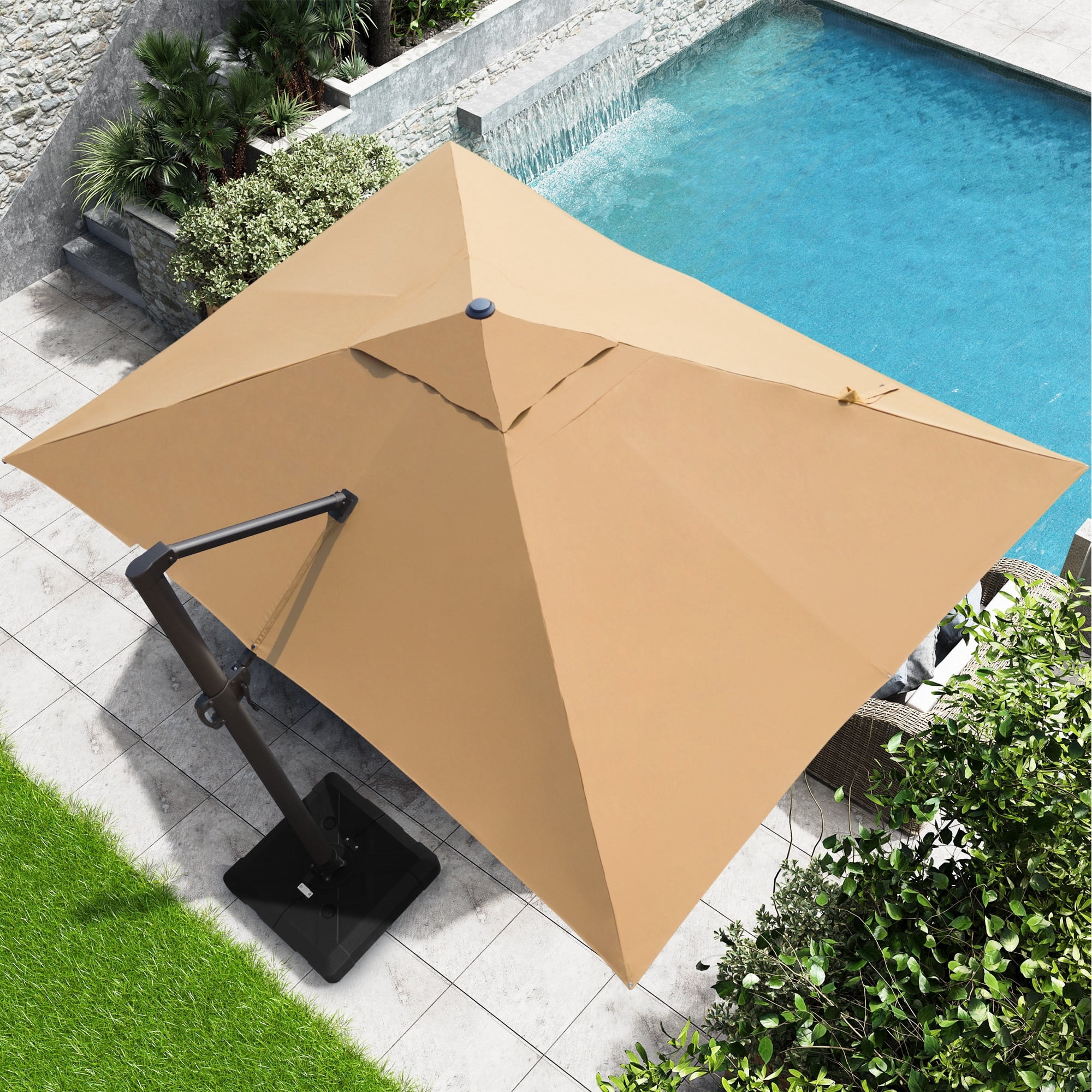 Crestlive Products Luxury Outdoor Shade Canopy Patio Cantilever Offset ...
