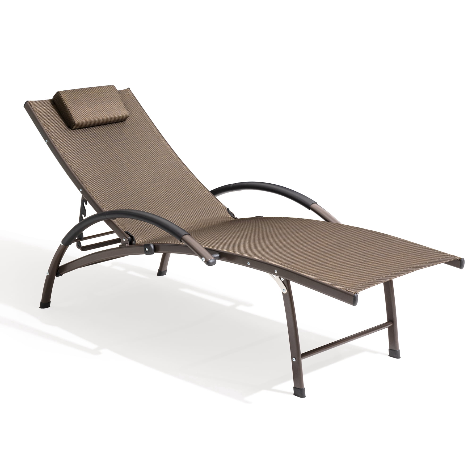 Crestlive Products Outdoor Aluminum Reclining Chaise Lounge Chair ...