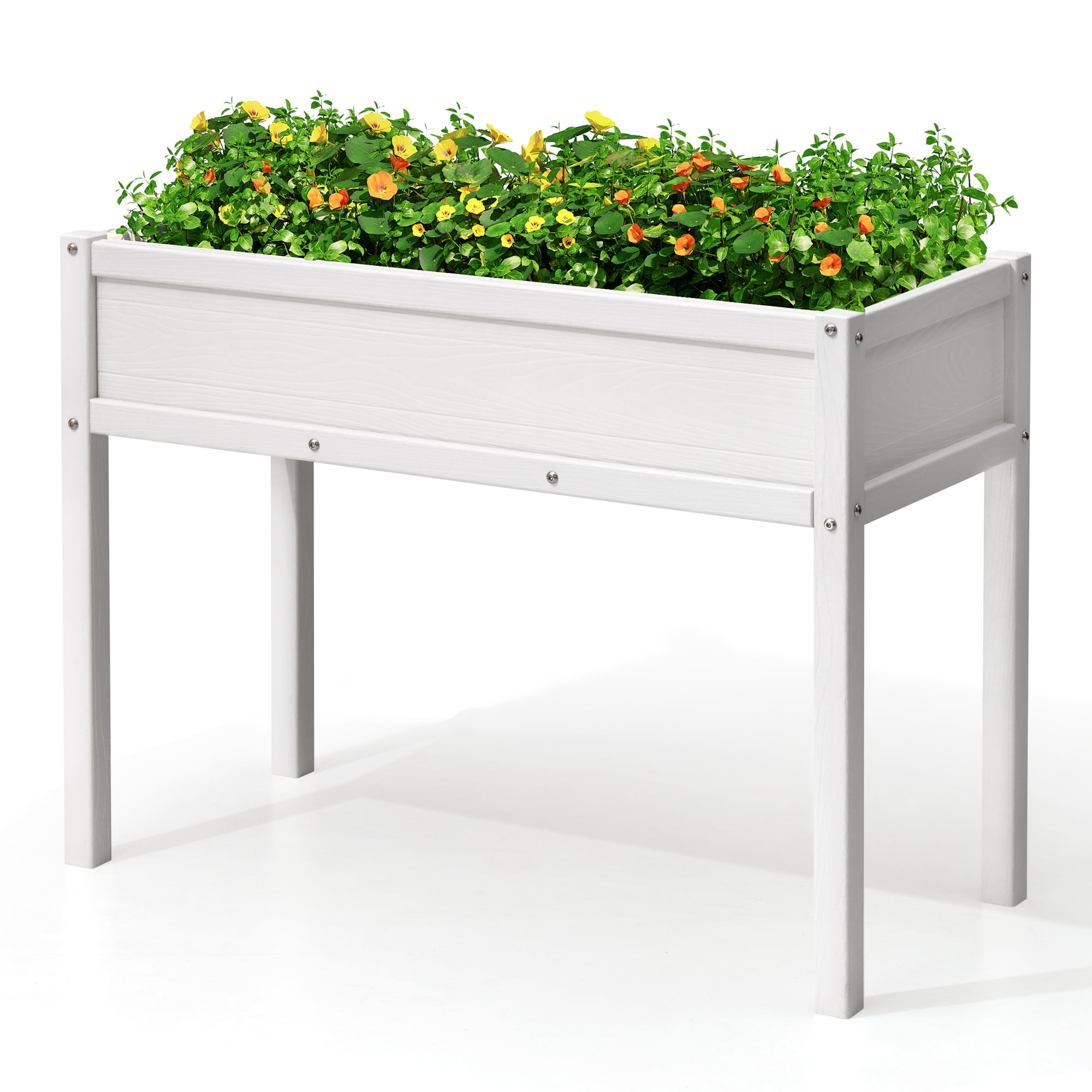 Crestlive Products Raised Garden Bed, HDPE Planter Box Stand with Legs ...