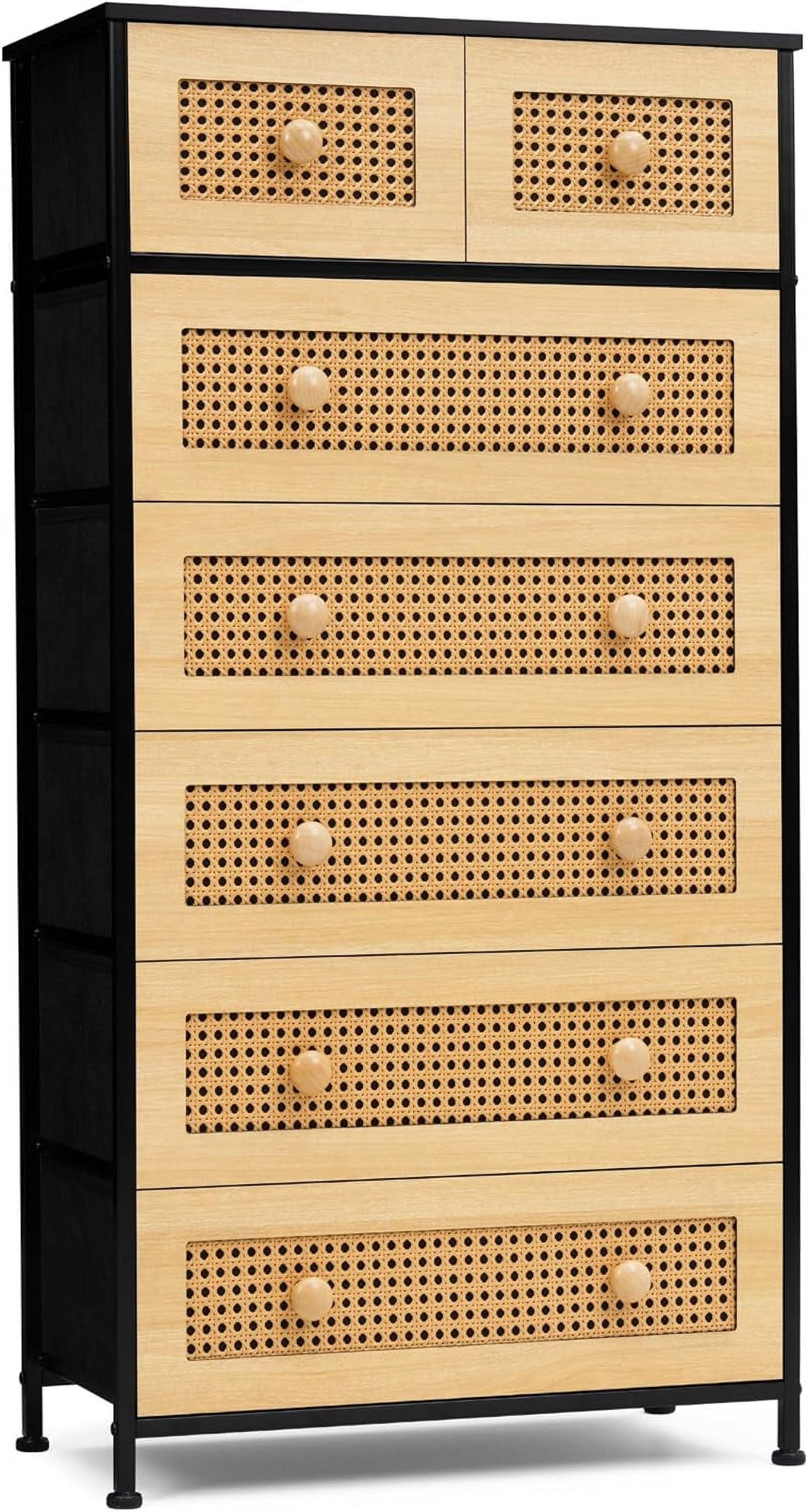 Crestlive Products Rattan Dresser Tall Storage Tower, Chests of Drawers ...