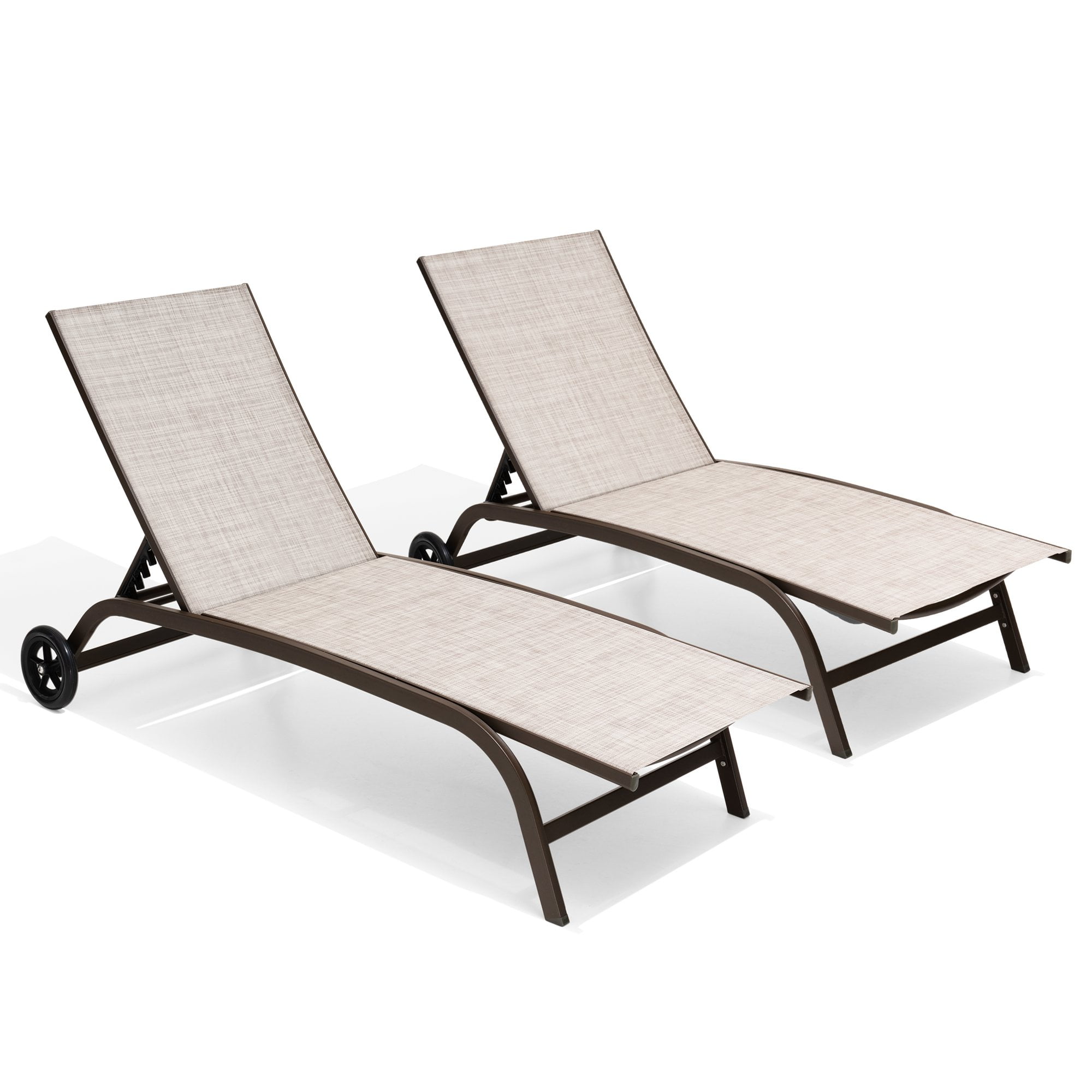 Crestlive Products Outdoor Patio Furniture, Set of 2 Adjustable ...