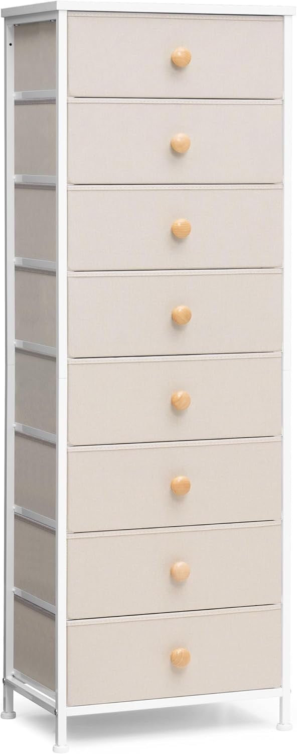 Crestlive Products Tall Dresser, 8-Drawer Fabirc Storage Tower, Chests ...
