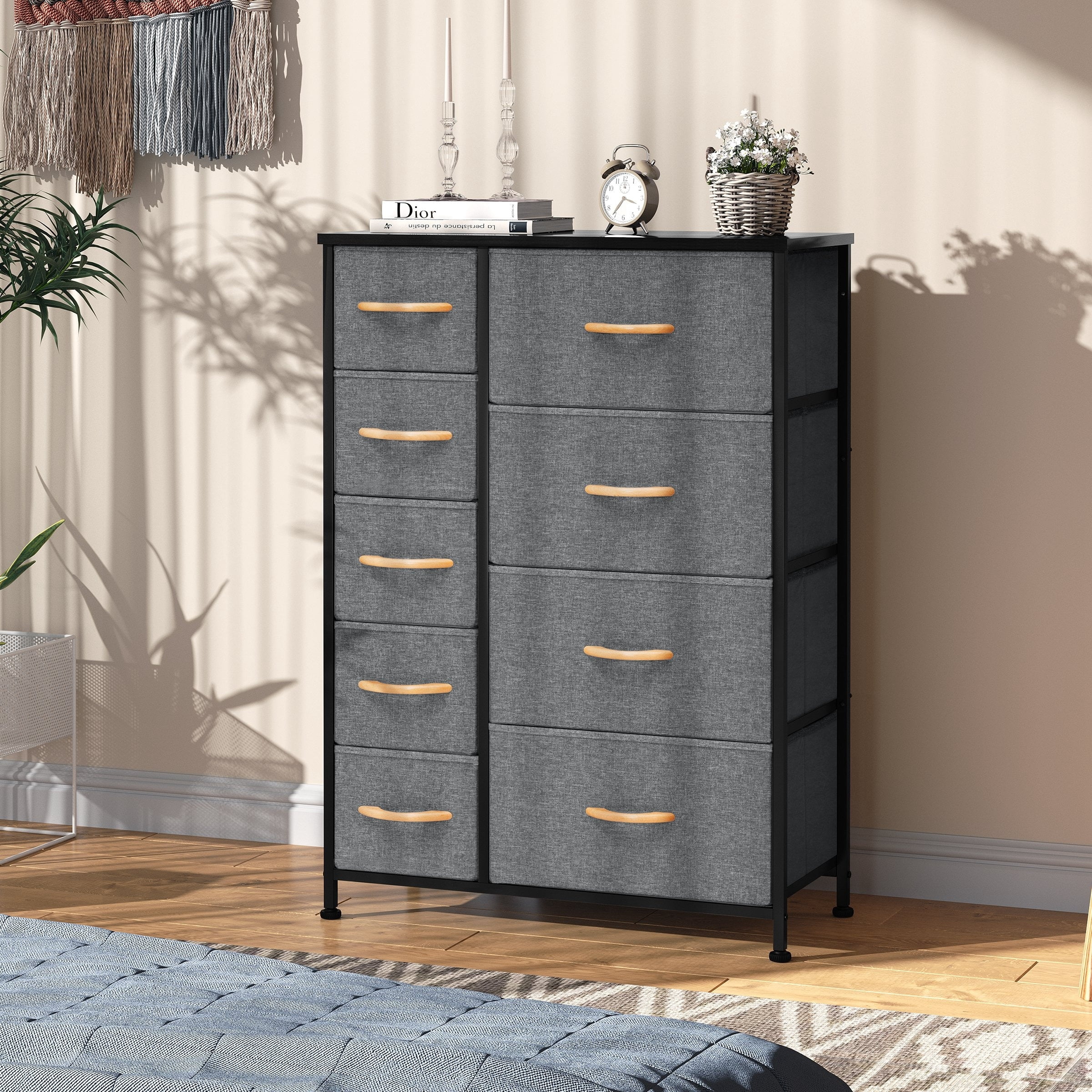 Crestlive Products Vertical Dresser Storage Tower 9-drawer Chest ...