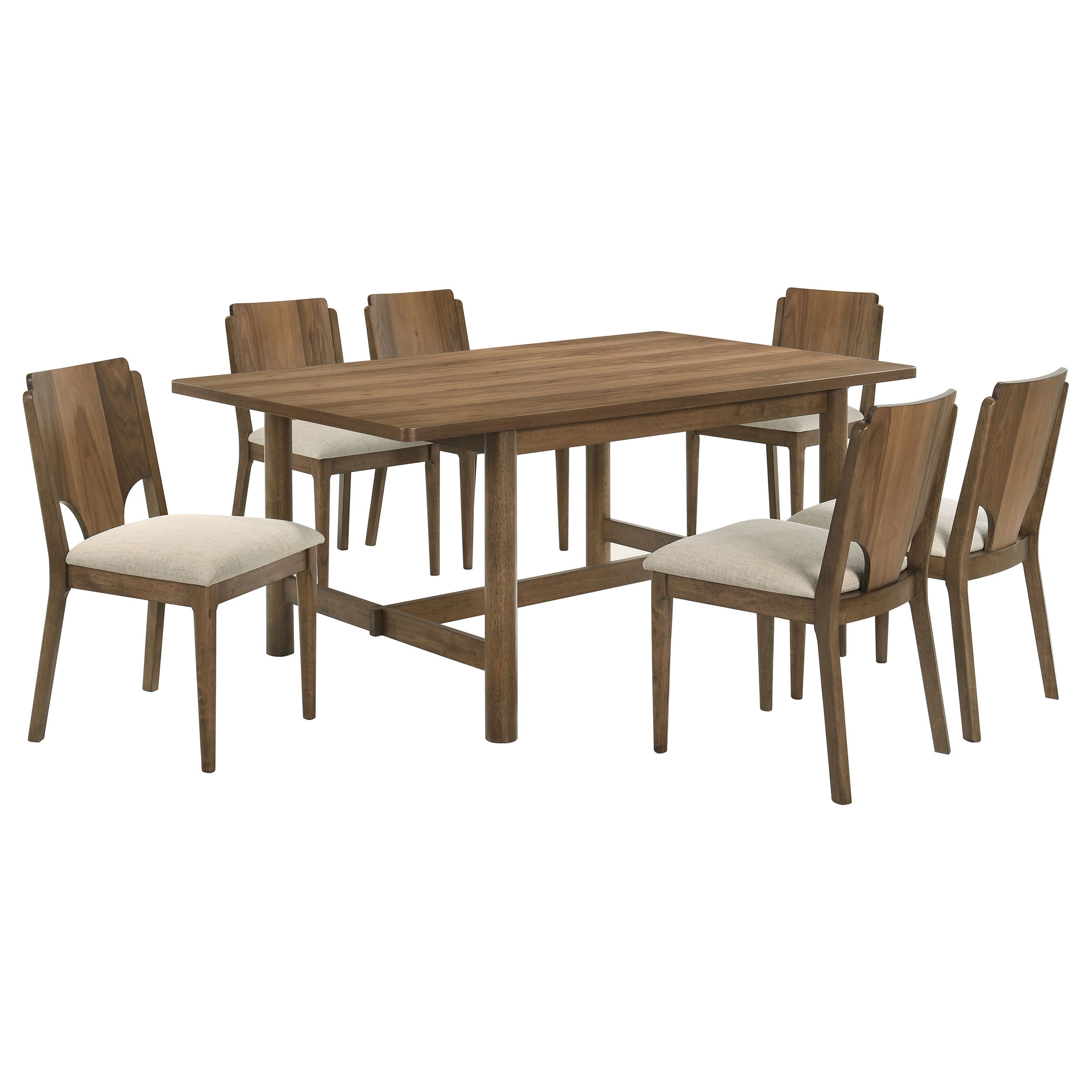 Crestmore 7-piece Rectangular Dining Table Set Walnut - Walmart.com