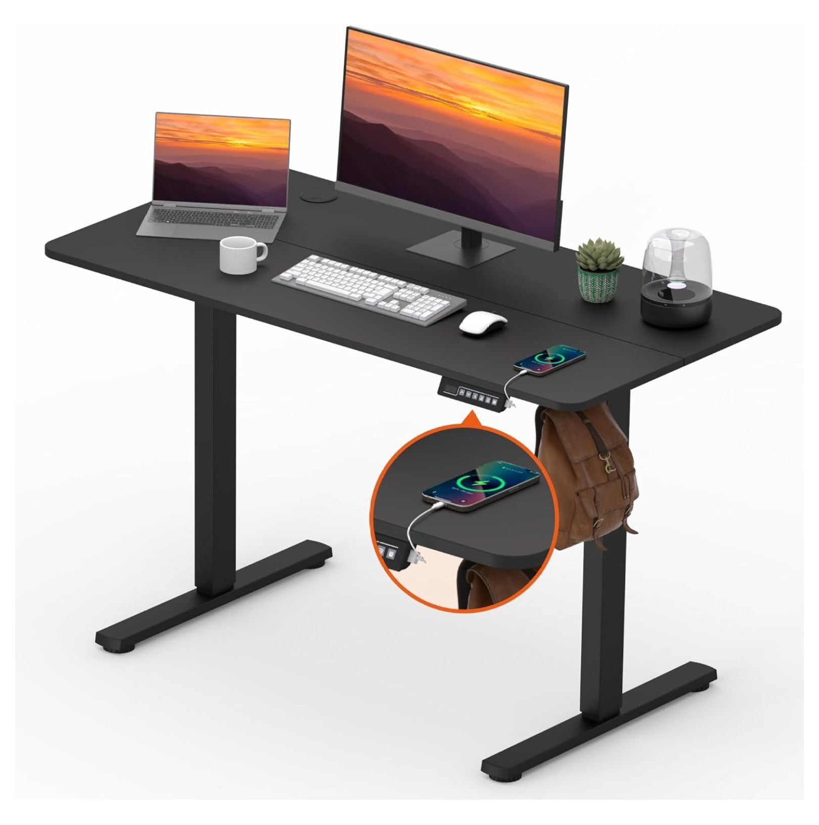 Crestora Adjustable Standing Desk, 47x24 Inches Home Office Desk with ...