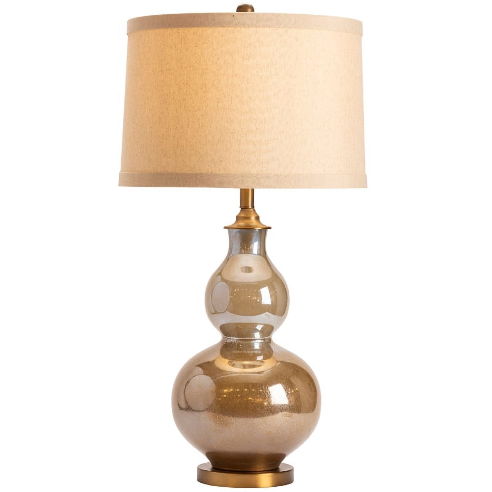 Crestview Collection Berkely Glass Glazed Double Gourd Lamp in Gold ...