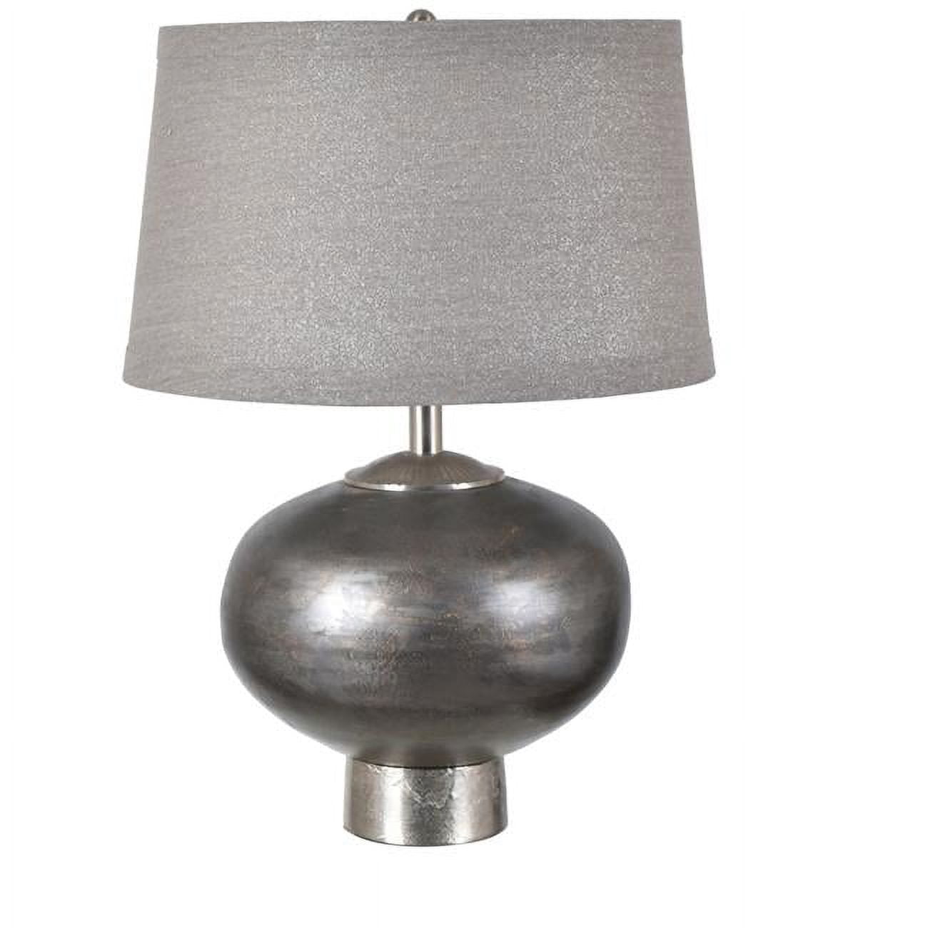 Morrow Textured Table Lamp Gray Metal 23.5"Ht. Transitional Style ...