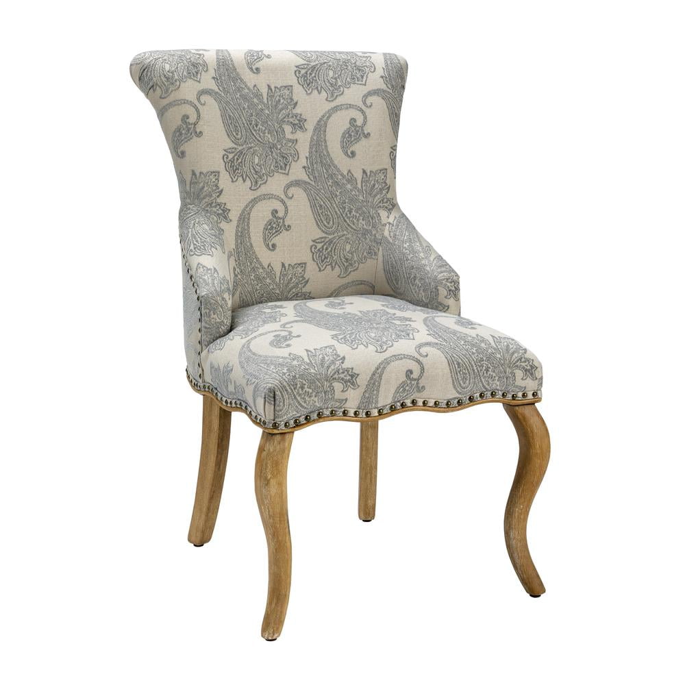 Crestview Collection Danielle Wooden Frame Paisley Pattern Armchair ...