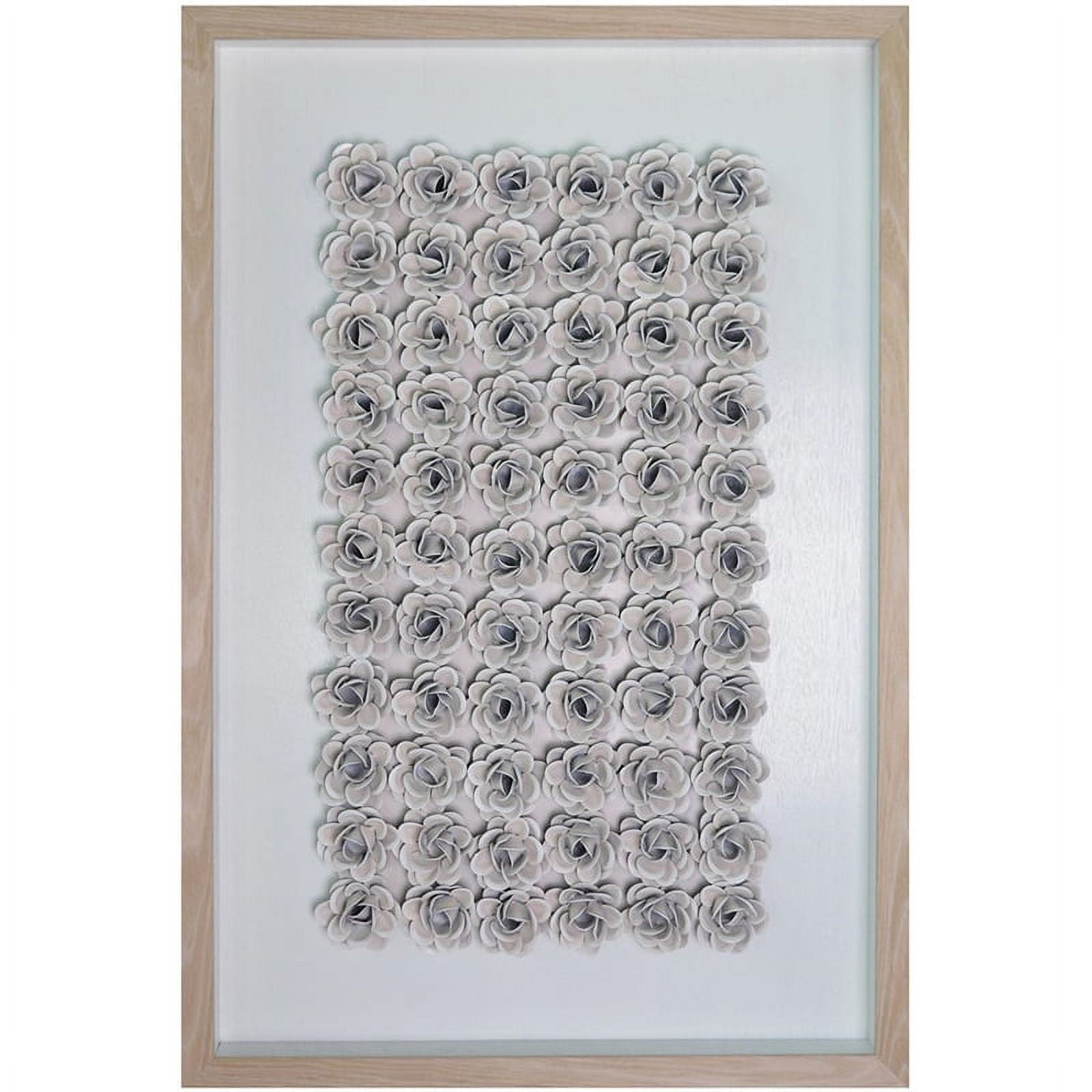 Crestview Collection Rose All Day Metal Roses Shadow Box Art in White ...