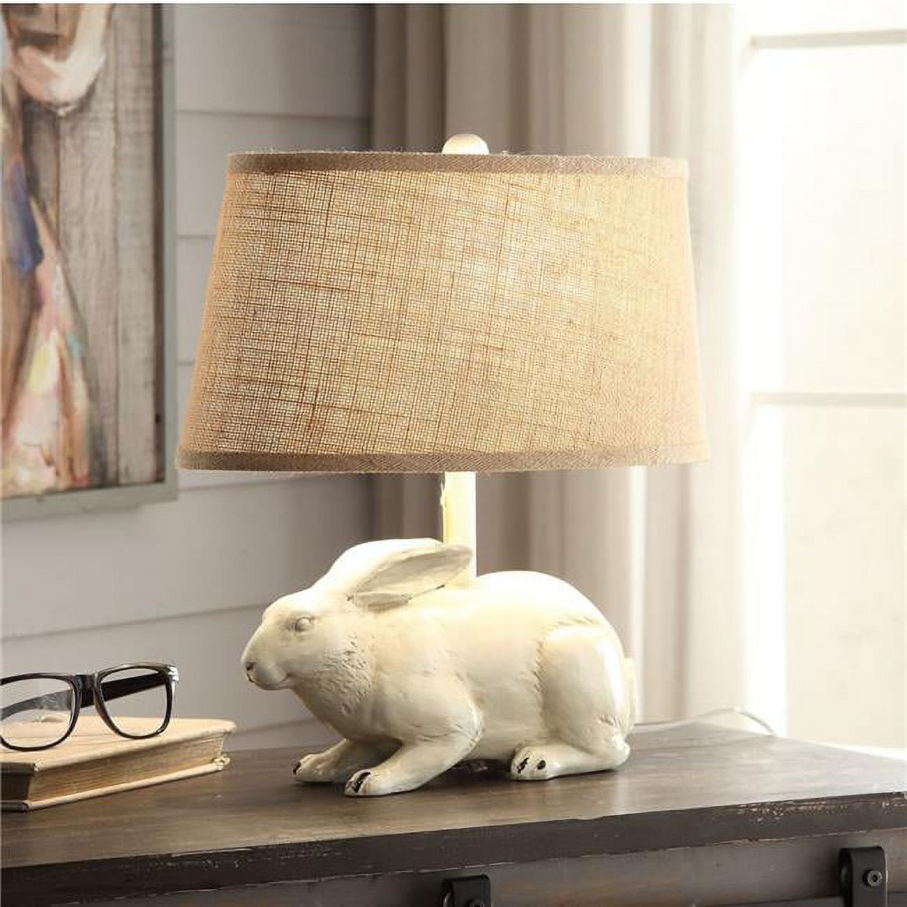 Crestview Rabbit Table Lamp - Black Iron - Pack of 2 - Walmart.com