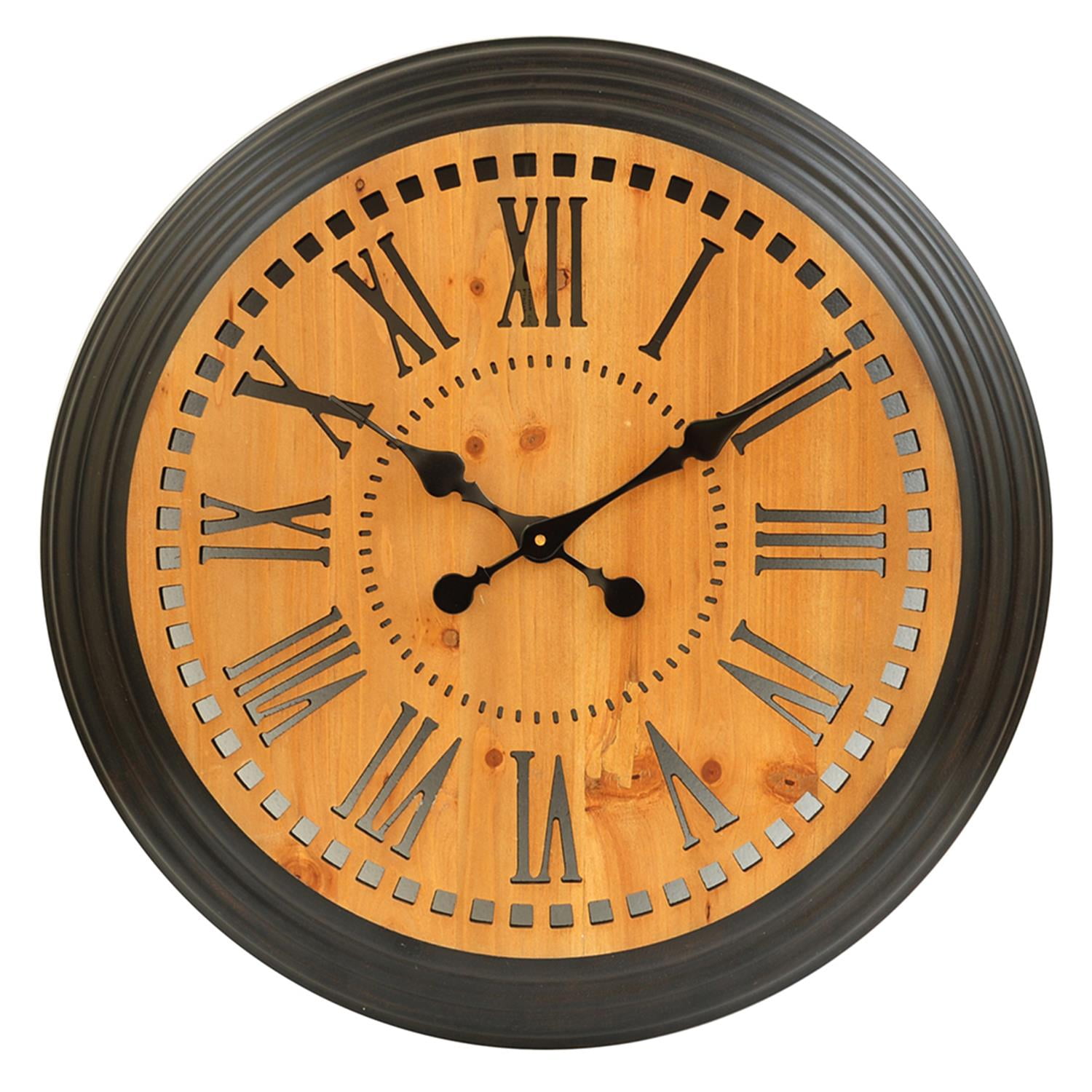 Crestview Time Inversion Clock In Iron Mdf Finish CVTCK1089 - Walmart.com