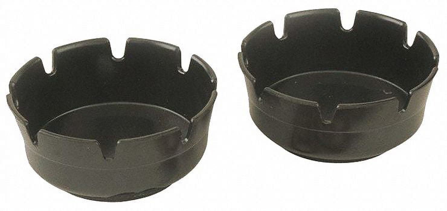 Crestware Ash Tray,4 in Dia,Melamine,Black,PK12 MEL263B - Walmart.com