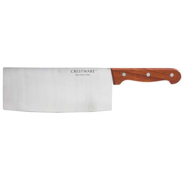 Crestware Cleaver,8 in Blade,Wood Handle KN320 - Walmart.com