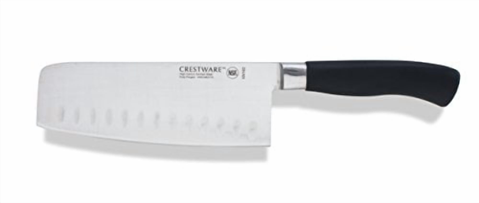 Crestware KN162 Elite Pro Granton Cleaver, 7", Silver - Walmart.com