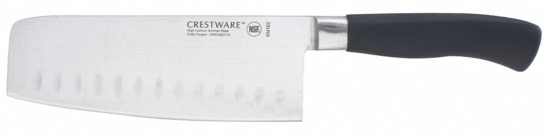 Crestware Cleaver,Serrated,7 in. L,Black KN162 - Walmart.com