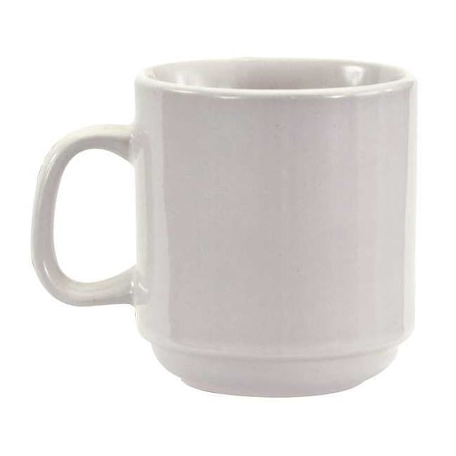 Crestware Bright White Alpine White Narrow Rim Mug 10 oz., Pk36 AL15 ...