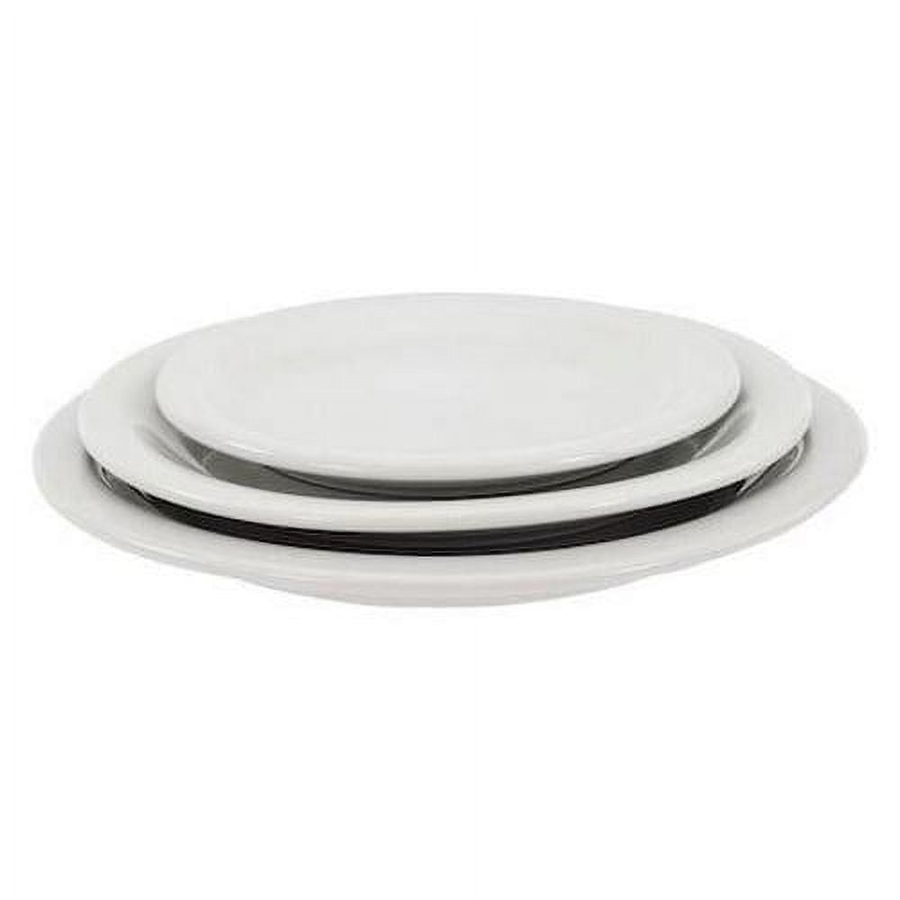 Crestware Plate, 10-3/8 , Ceramic Bright White PK12 - Walmart.com