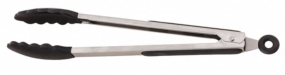 Crestware Tong,Black,10-1-2 in. L,Stainless Steel BSFT9 BSFT9 ZO ...