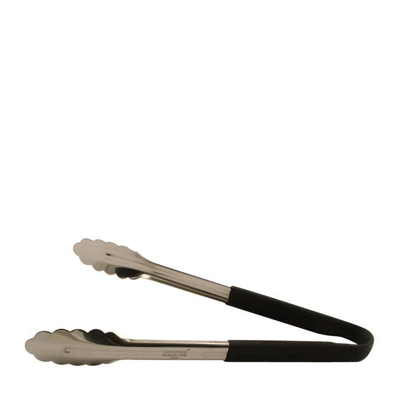 Crestware Tong,Black,12 in. L,Stainless Steel CG12BK - Walmart.com