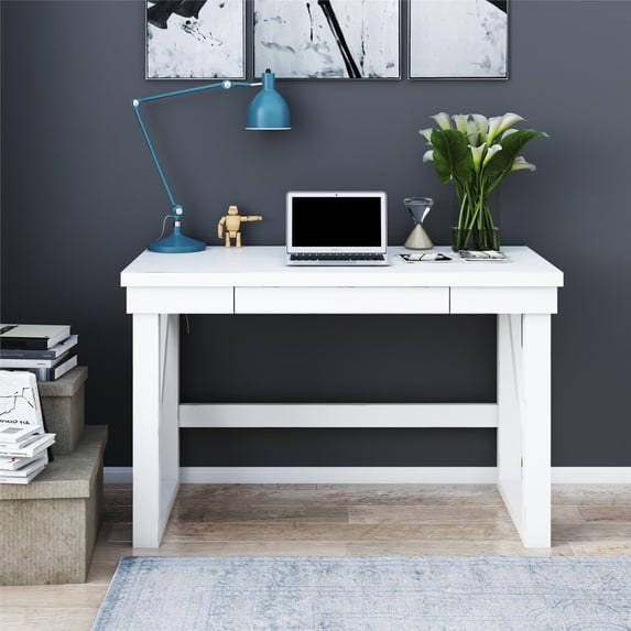 Crestwood Computer Desk, White - Walmart.com